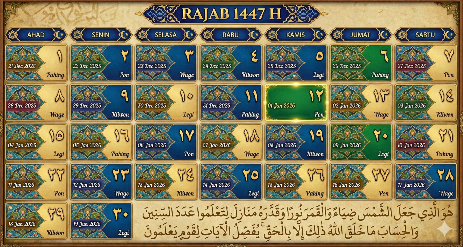 Sistem Integrasi Kalender Hijriah Global Tunggal – Masehi – Jawa ...
